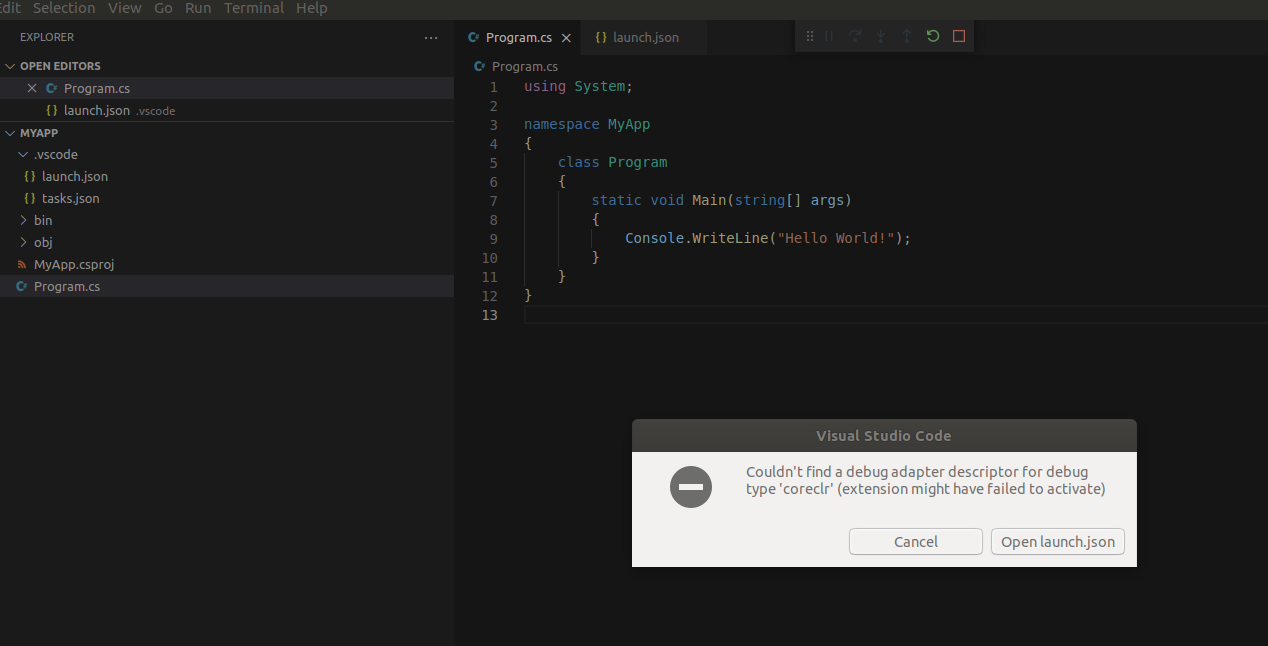 Visual Studio Code C# "Run Without Debugging" error - Stack Overflow